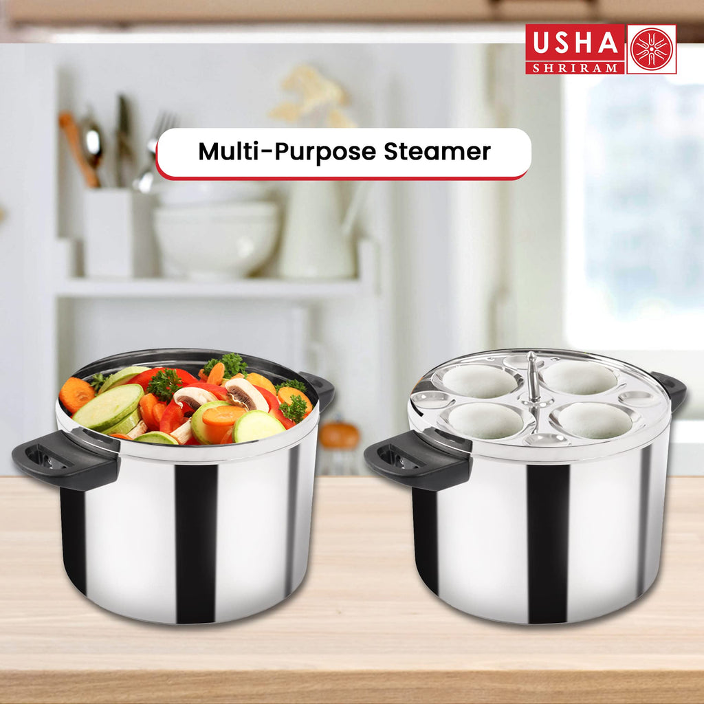 Stainless Steel Idli Cooker | 4 plates | 20 Big Idlis | Triangle Shape ...