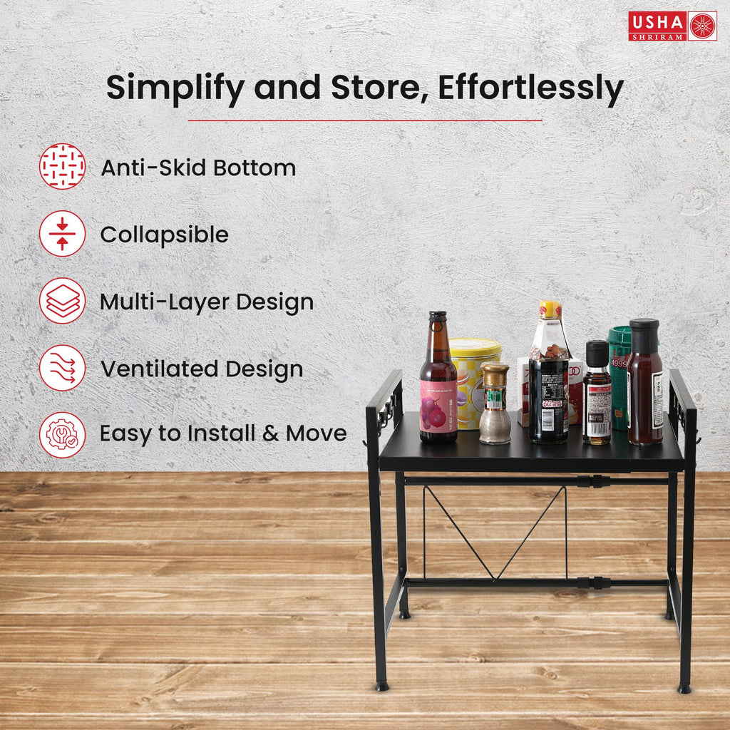 USHA SHRIRAM Rotatable Lid Rag Holder | Stackable Kitchen Basket For ...